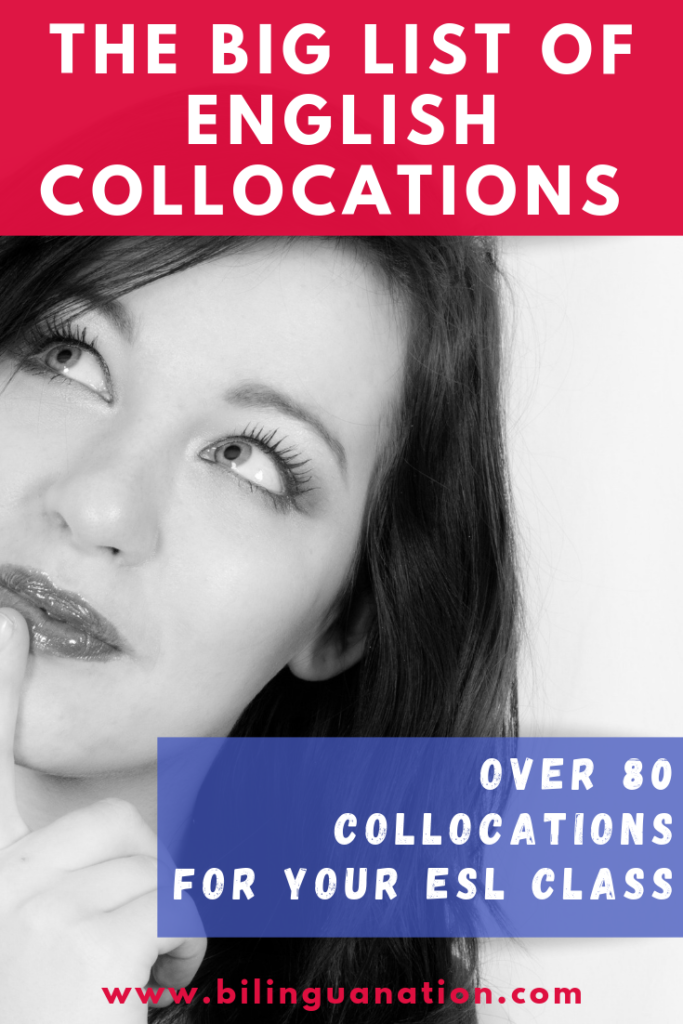 The big list of English collocations - free pdf download for your ESL ...